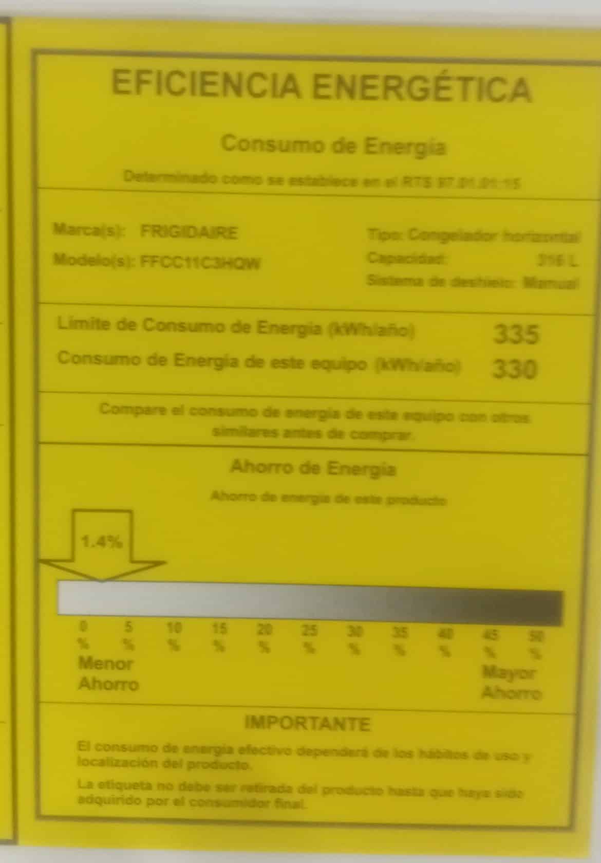 Congelador 11' Frigidaire - Justin Fashion